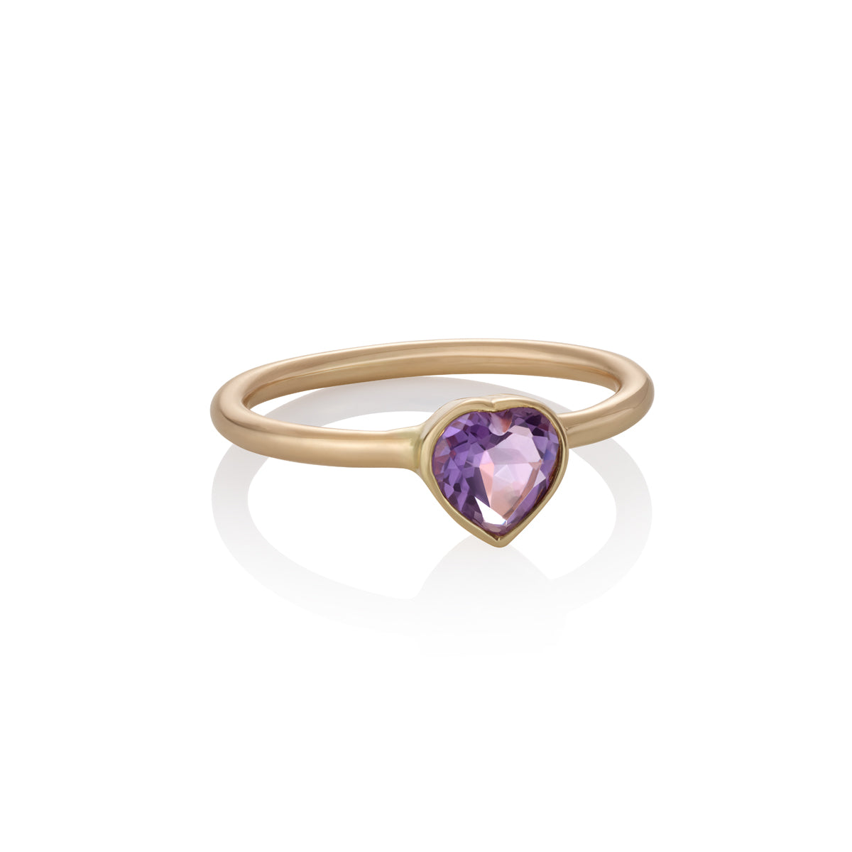 DIDDY HEART RING | AMETHYST