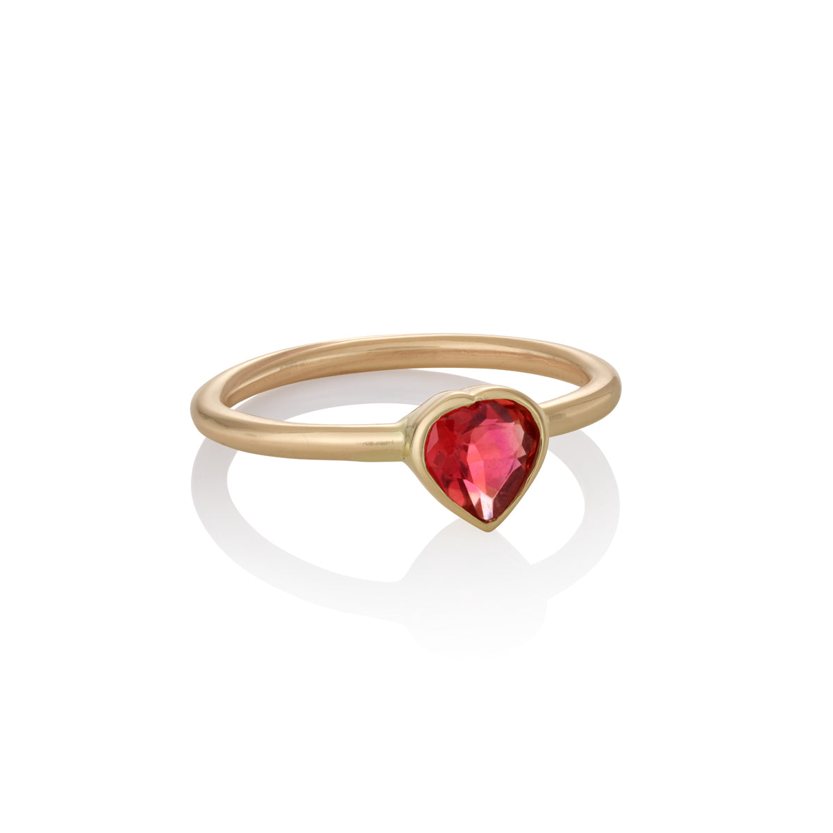 DIDDY HEART RING | PINK TOURMALINE